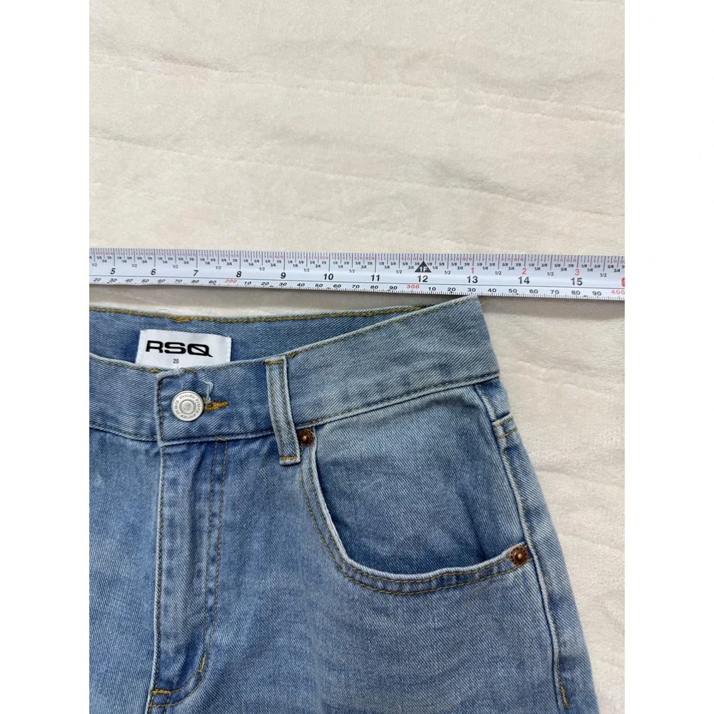 RSQ | Jeans | Rsq Womens High Rise Wide Leg Cargo Jeans Light Wash Blue ...